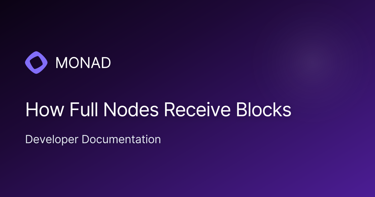 How Full Nodes Receive Blocks | Monad Developer Documentation
